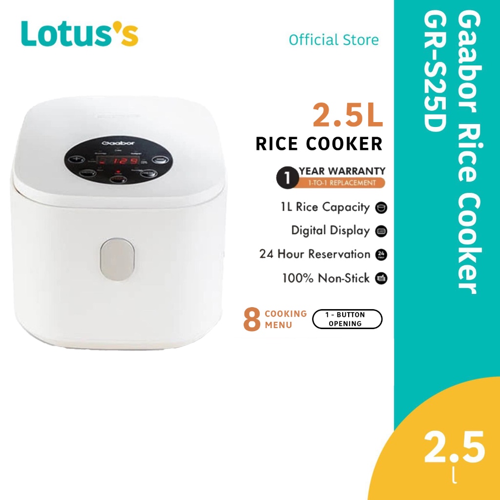 Gaabor 2.5L Rice Cooker Smart Micro Processor Rice Cooker Non Stick GR ...