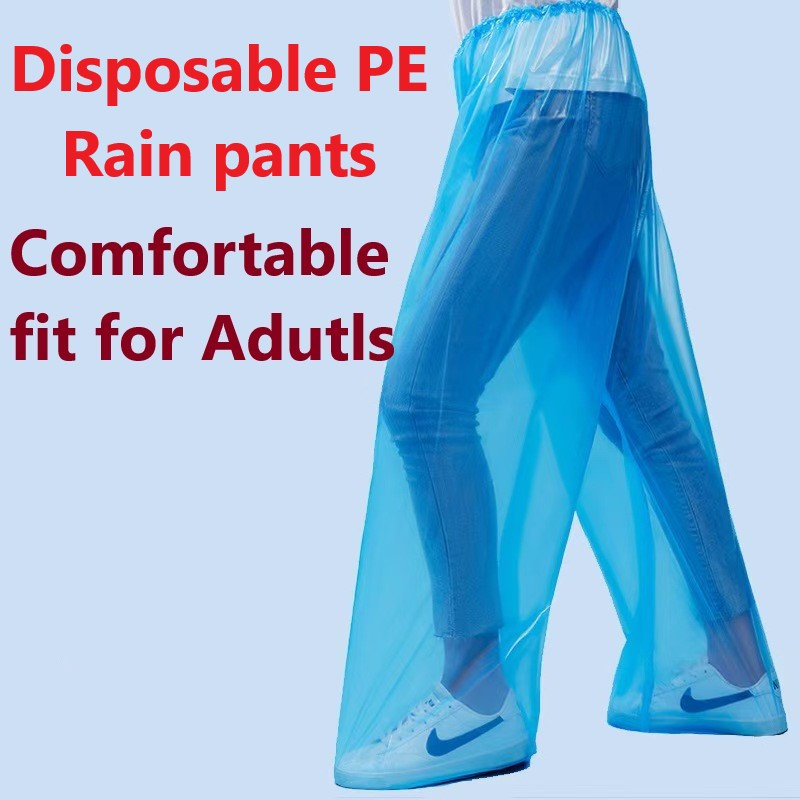 Disposable PE Plastics Rain Pants - Waterproof, Durable, One-Size Fits ...
