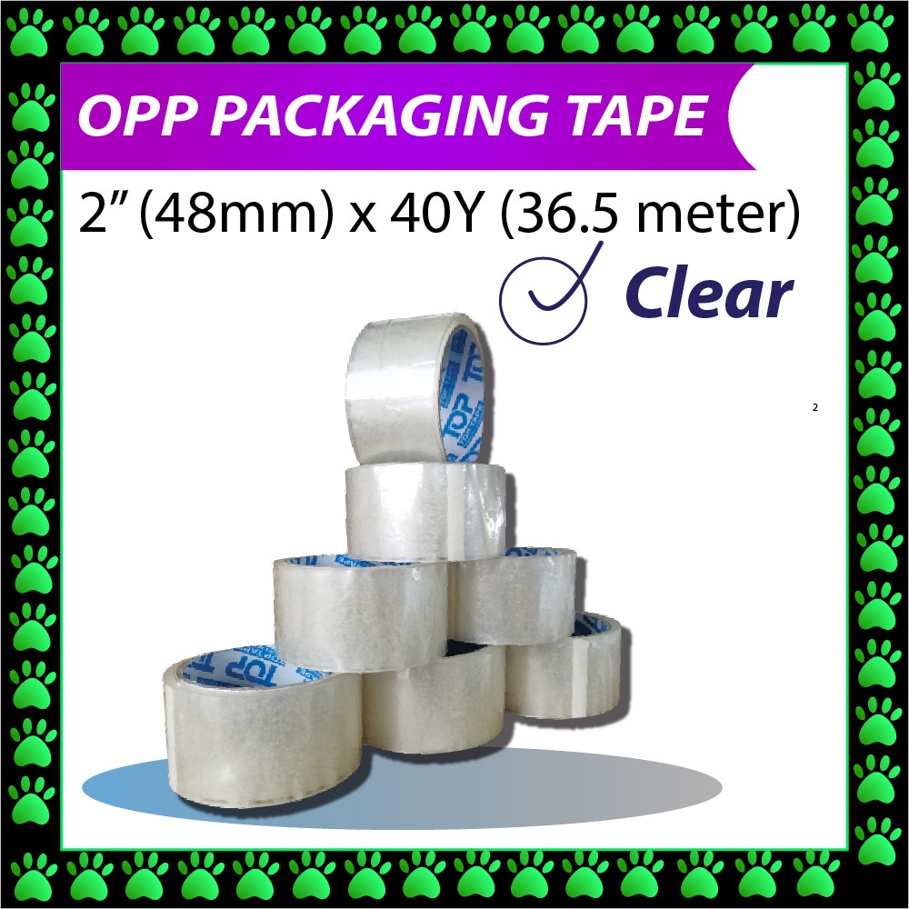 𝗦𝗧𝗥𝗢𝗡𝗚 𝗩𝗜𝗦𝗖𝗢𝗦𝗜𝗧𝗬 》 48MM X 40Y (36.5meter) OPP TRANSPARENT TAPE ...