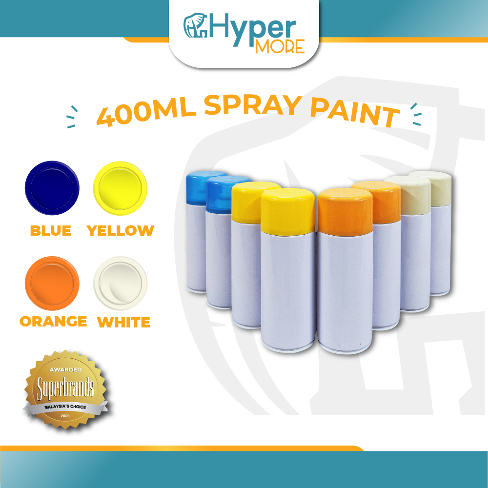 HYPERMORE Spray Paint Spray Besi Solid Colour Spray Blue Spray Yellow ...