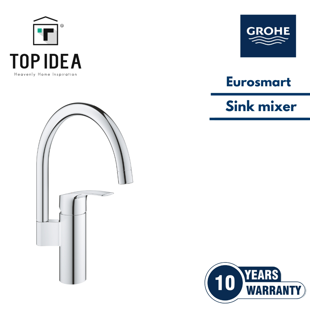 GROHE Eurosmart Single Lever Kitchen Sink Mixer | Lead & Nickel Free ...