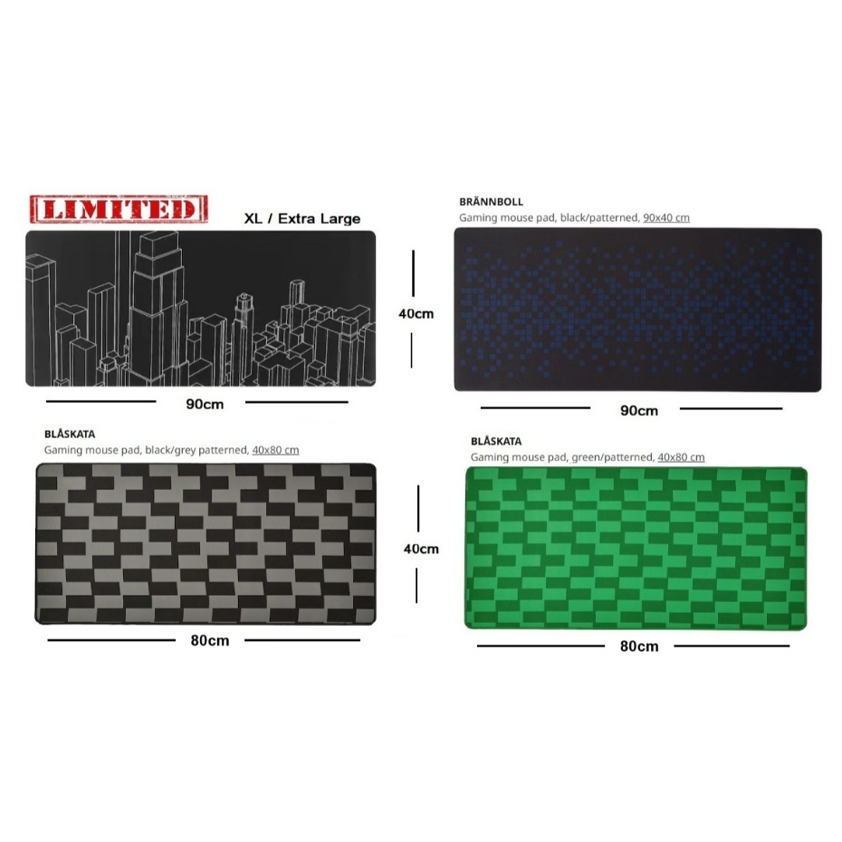 IKEA-Extended Gaming Mousepad | Mousemat | Mouse Pad | Mouse Mat | XL ...