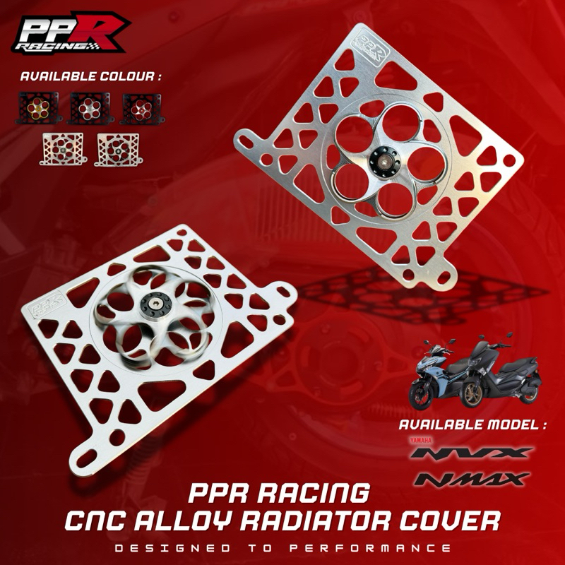 PPR RACING CNC ALLOY RADIATOR COVER NVX V1 V2 NMAX 100% HIGH QUALITY ...