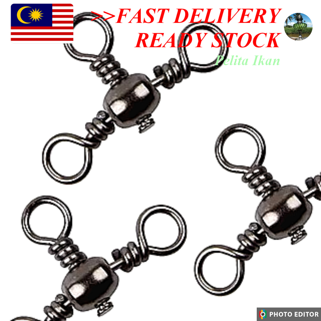 Crossline Swivel T-Turn Line Connector Copper Fishing Accessories 3 Way ...