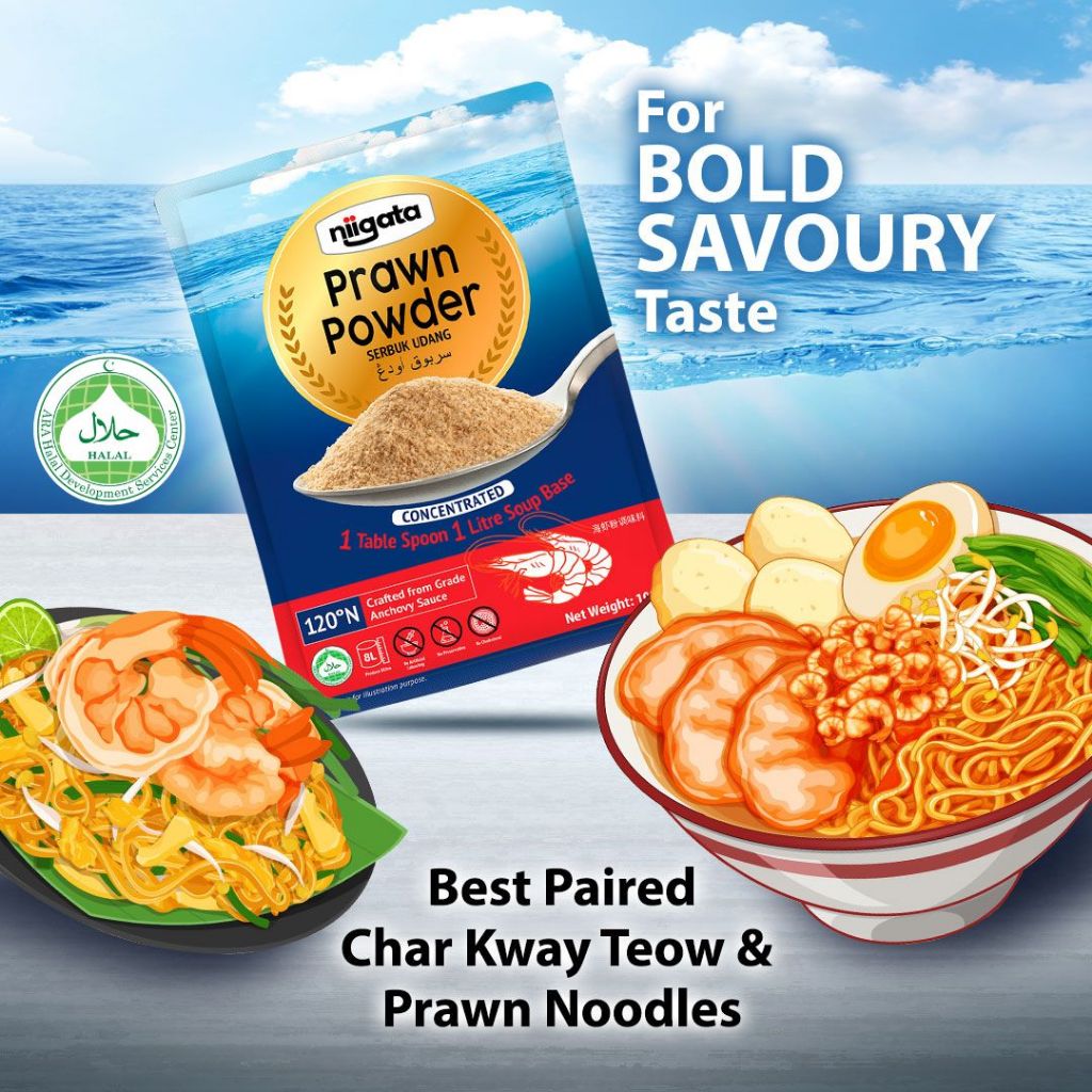 Niigata Serbuk Udang - Prawn Powder - For Bold Savoury Taste - 100G or ...