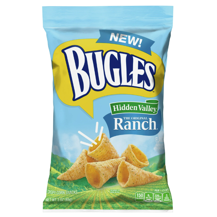 General Mills Bugles Hidden Valley Ranch Corn Snack 3oz imported from ...