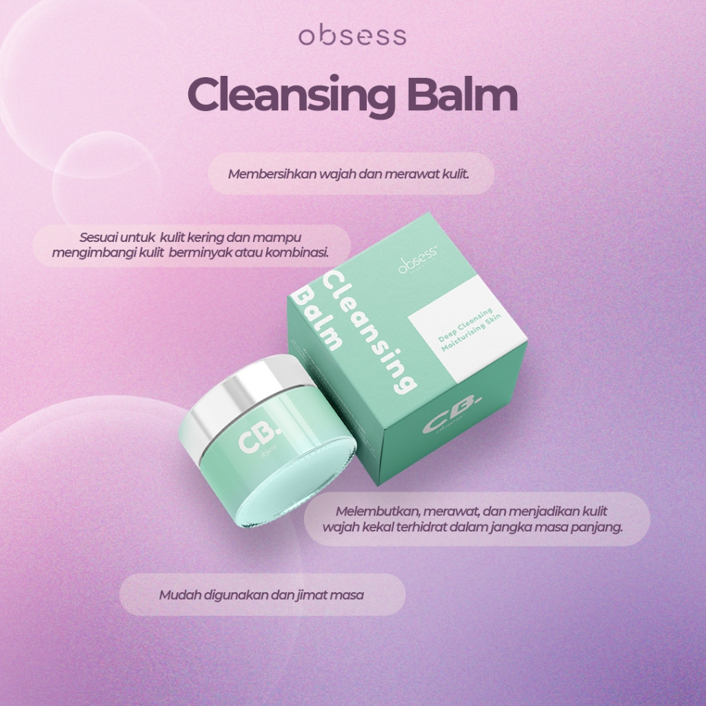 OBSESS Cleansing Balm Pencuci Mekap Makeup Remover Cleanser | Shopee ...