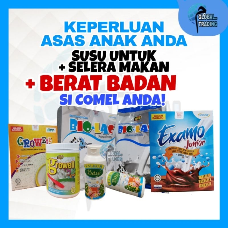 BIOLAC GROWELL Susu Tepung Formula TAMBAH BERAT BADAN & SELERA MAKAN ...