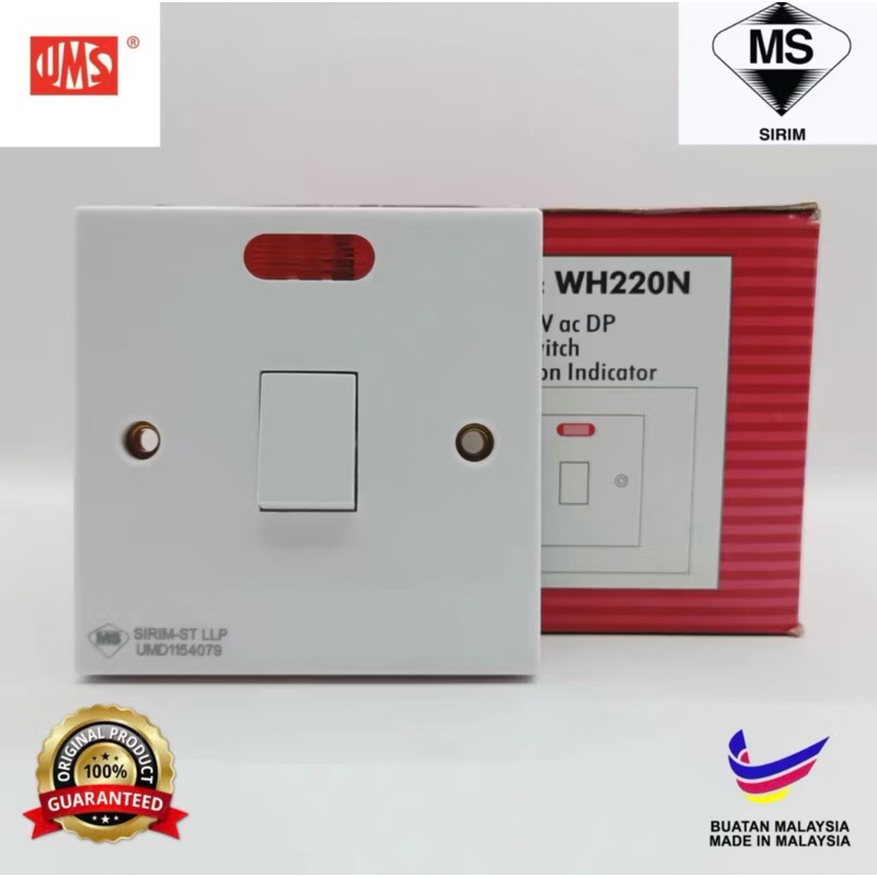 Ums 20A Neon Bakelite Air-cond/Water Heater Switch | Shopee Malaysia