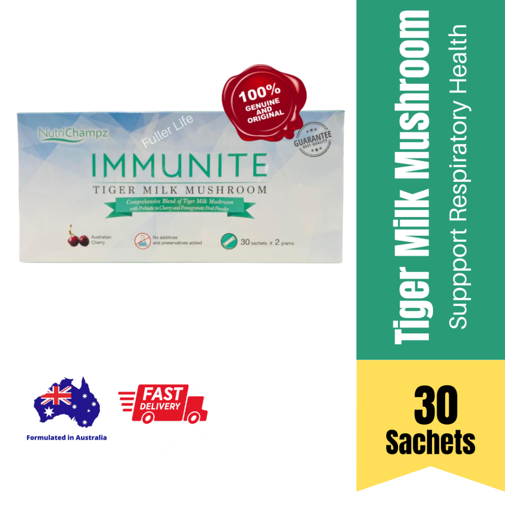 NUTRICHAMPZ Immunite Tiger Milk Mushroom (30 Sachets) | Support ...
