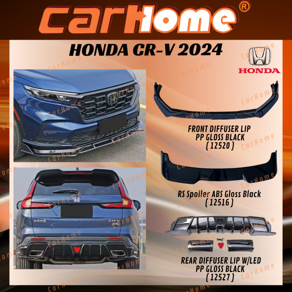 HONDA CR-V 2024 RS DIFFUSER LIP BODYKIT SPOILER WITH PAINT FRONT ...
