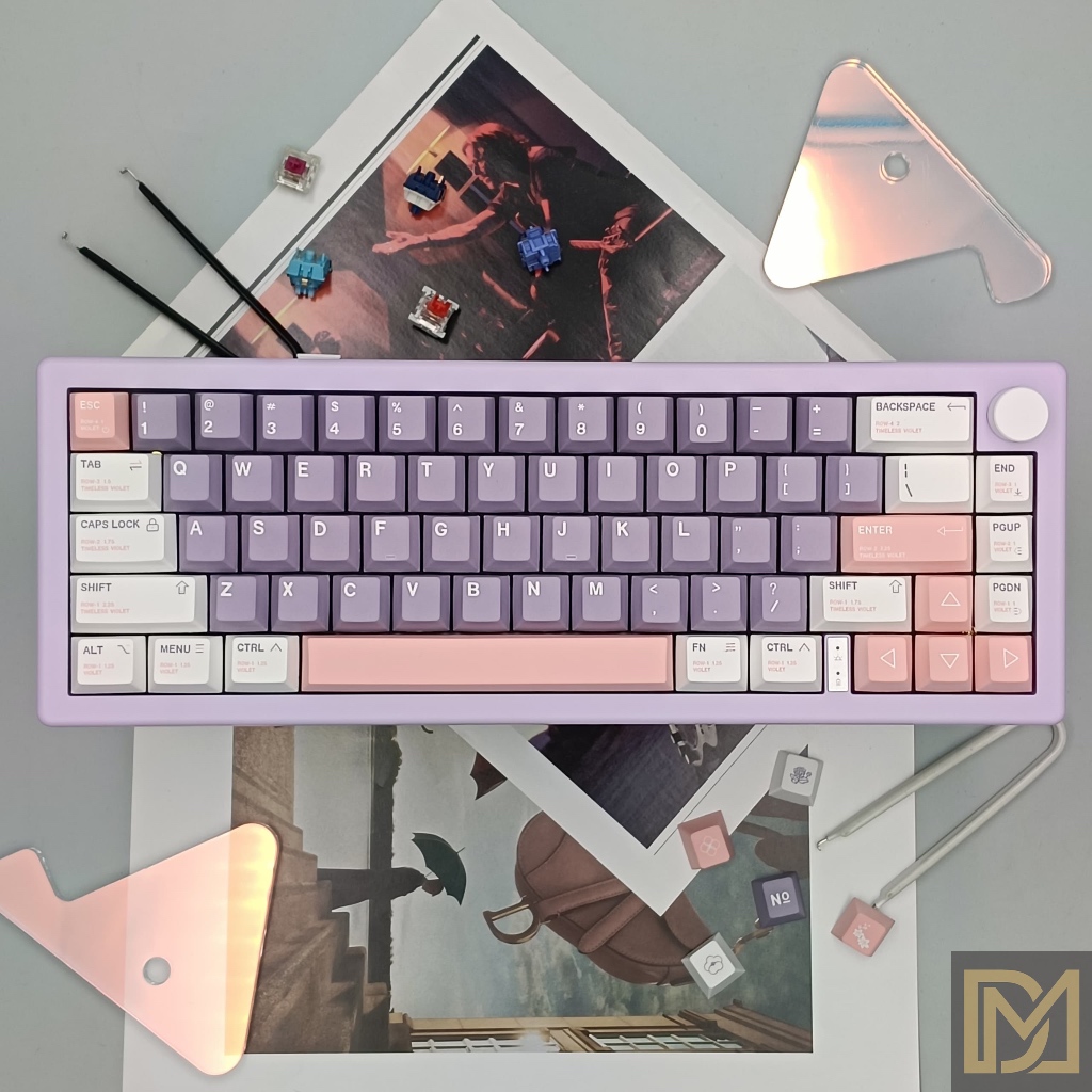 [LOCAL STOCK] Timeless Violet Keycap PBT Dye Sub Cherry Purple Keycaps ...