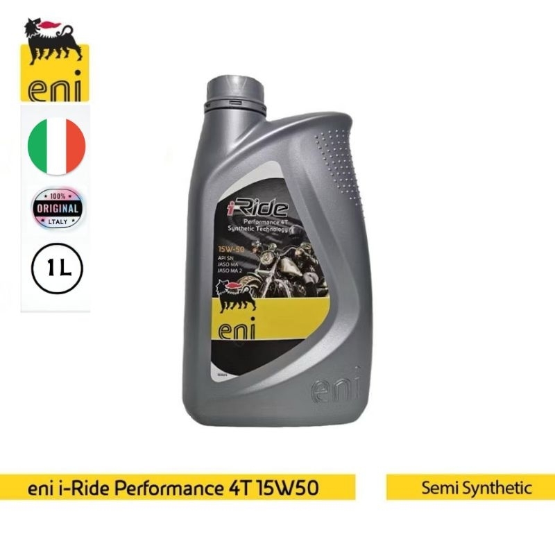 Eni i-Ride Performance 4T 15W50 Semi Synthetic Motorcycle Engine Oil 1L ...