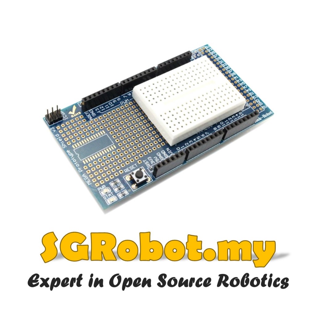 Prototype Shield V3.0 For Arduino Mega with Mini Breadboard | Shopee Malaysia