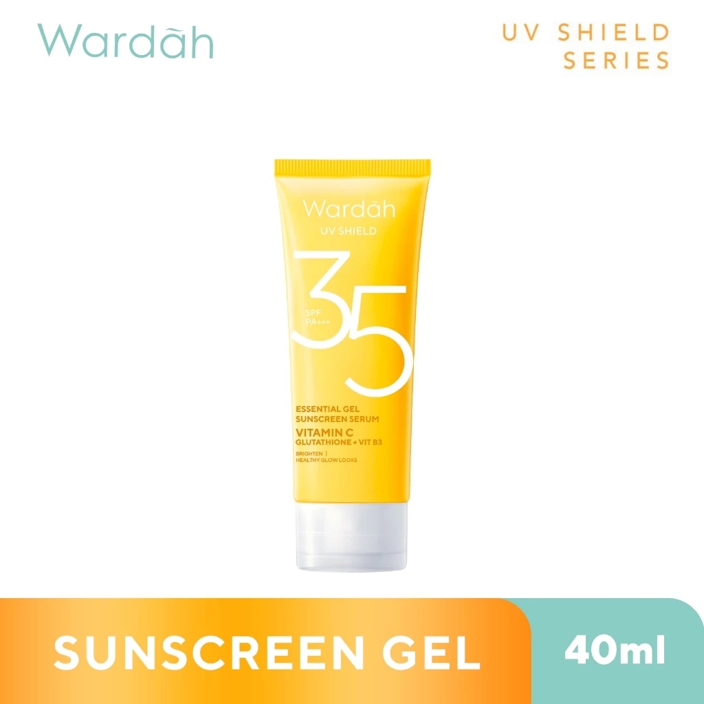 Wardah UV Shield Essential Gel Sunscreen Serum SPF 35 PA+++ 40ml Halal ...
