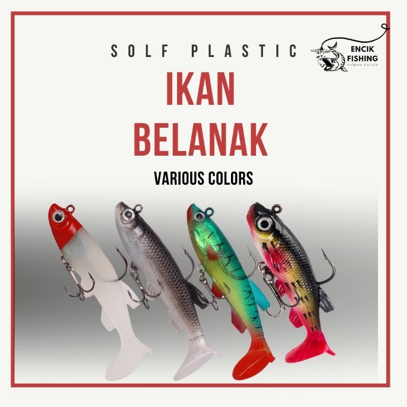 SP Ikan Beranak Sofy Plastic Lure Umpan Casting Siakap Gewang Pancing ...