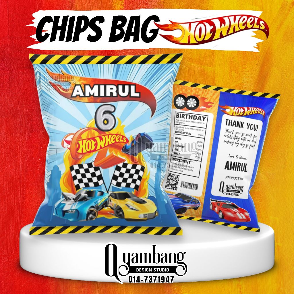 [SIAP 2 HARI] CHIPS BAG HOT WHEELS / PARTY BAG - 1 PACK (10pcs ...