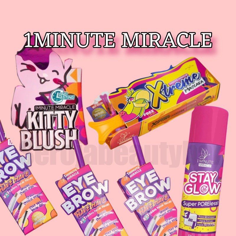 1MINUTEMIRACLE BALDU LIPS| 1MM EYEBROW| 1MM XTREME MASCARA| 1MM KITTY ...