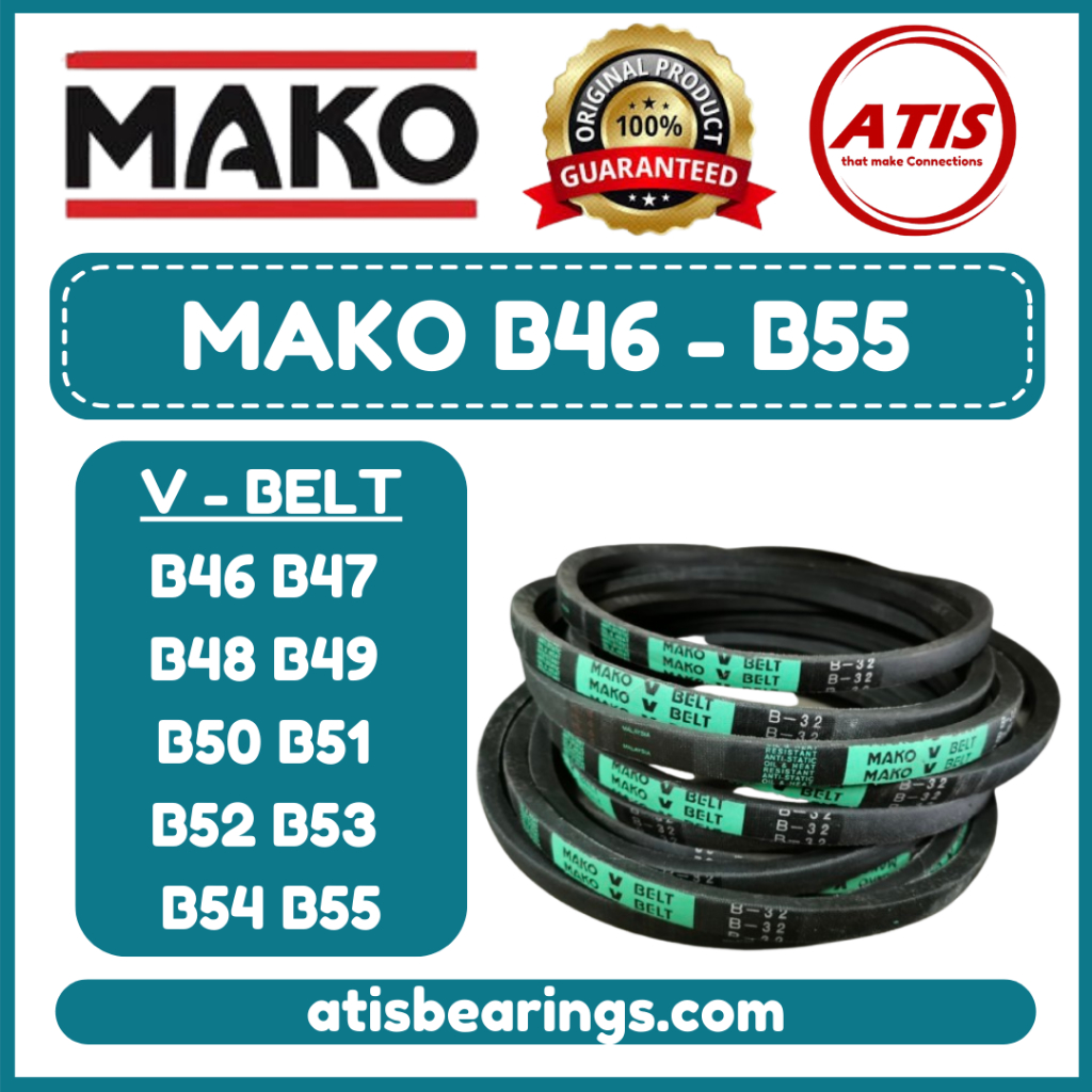 MAKO B46 B47 B48 B49 B50 B51 B52 B53 B54 B55 V-Belt 100% ORIGINAL | Shopee Malaysia