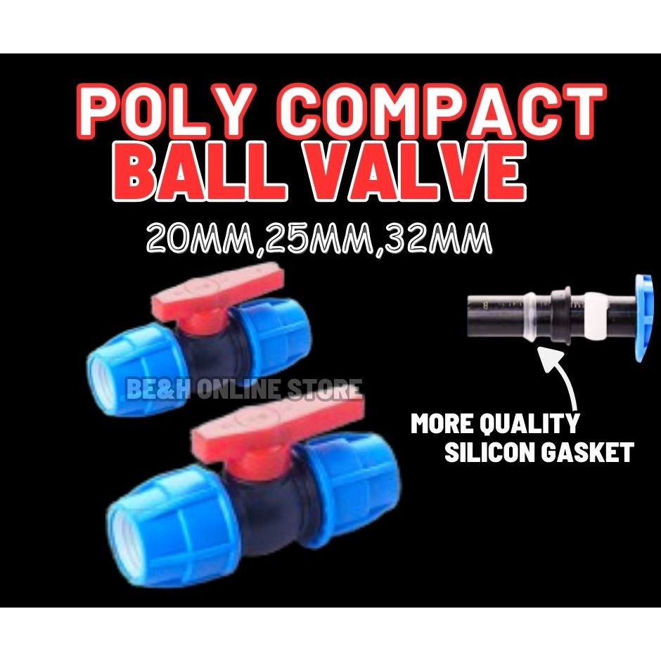 POLY STOPCOCK/ PE COMPACT BALL VALVE / POLY PIPE STOP COCK HDPE PP 20MM ...