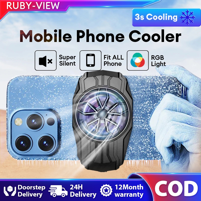 RUBY Phone Cooler 3S Cooling Colored Lights Phone Radiator for Mobile ...