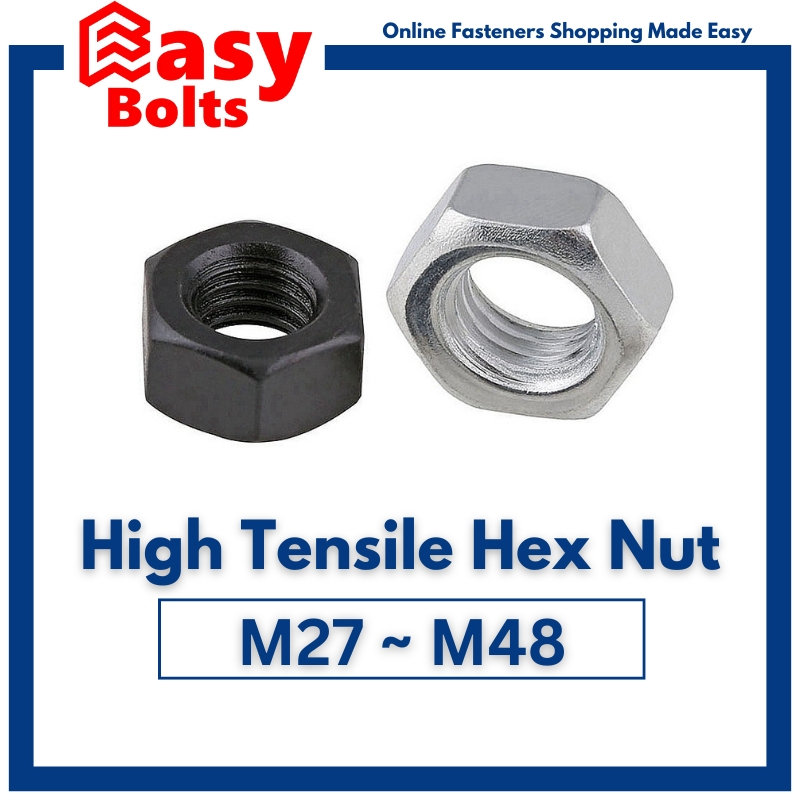 HT Hex Nut - M27 ~ M48 (Coarse Thread) (High Tensile Hexagon Nut) Nat ...