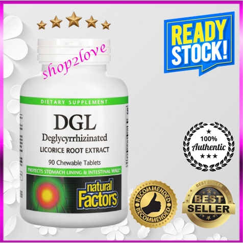 Natural Factors DGL Deglycyrrhizinated Licorice Root Extract 90 Tablets ...