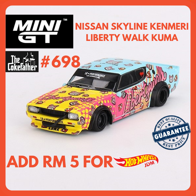 MINI GT 698 Nissan Skyline Kenmeri Liberty Walk LBWK KUMA #698 ...