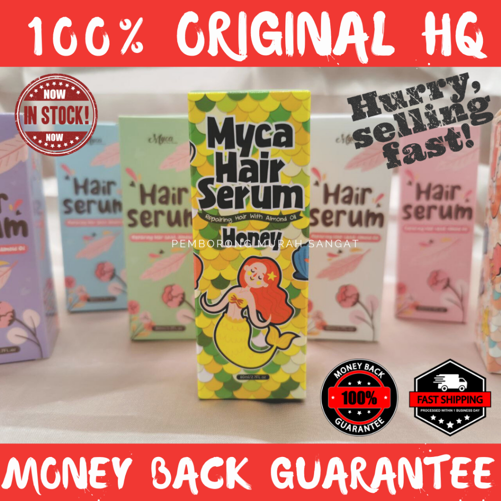 MYCA HAIR SERUM REPAIRING HAIR WITH ALMOND MILK 80ML 100% ORIGINAL | Shopee Malaysia