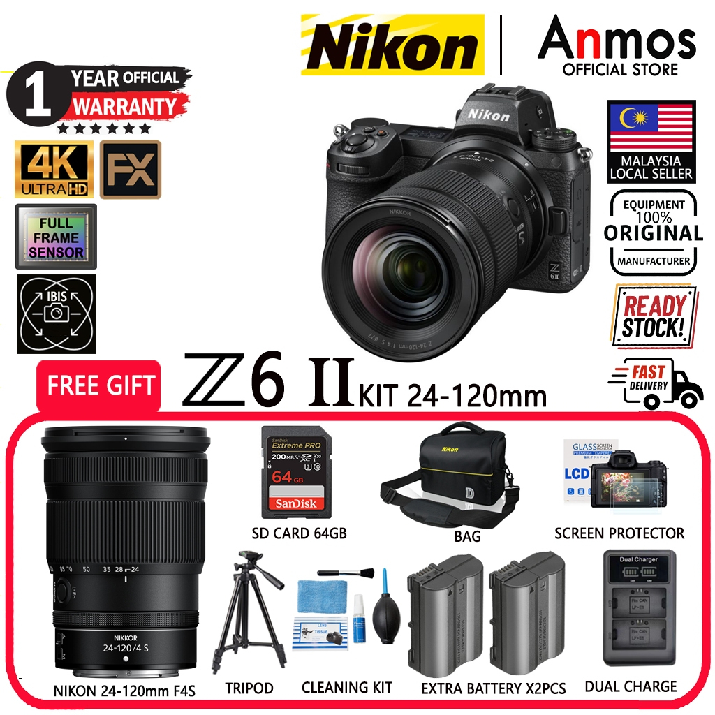 Nikon Z6II / Z6 II / Z6 Mark II / Z62 Mirrorless Camera +FTZ II + Z 24-120mm /Z 24-70mm/28-200mm ...