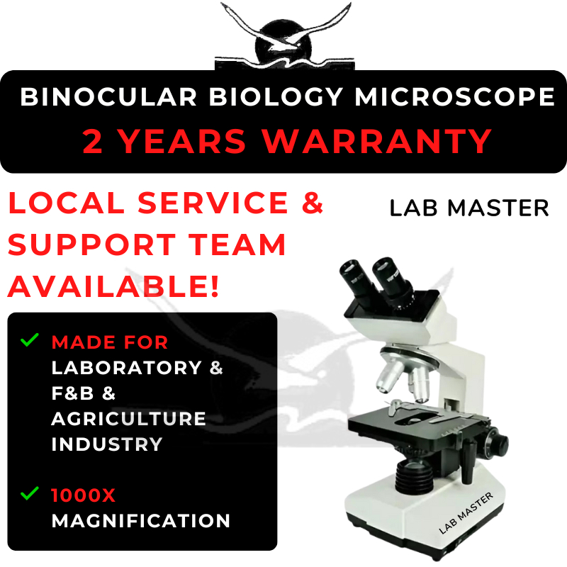 LAB MASTER/MALAYSIA 40x 100x 400x 1000x Magnification Binocular Biology ...