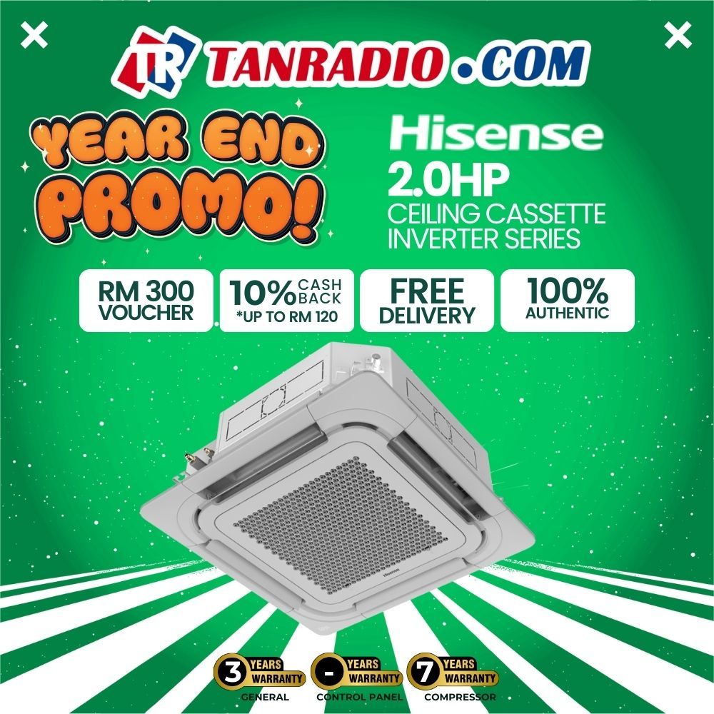 [Free Delivery Promo] Hisense 2.0HP Non Inverter, Golden Fin, Ceiling ...