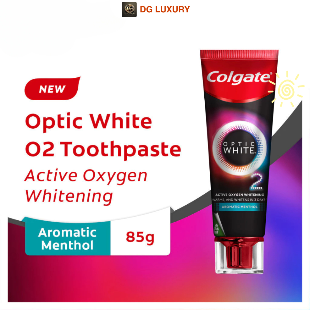 COLGATE OPTIC WHITE O2 Aromatic Menthol Whitening Toothpaste 85g ...