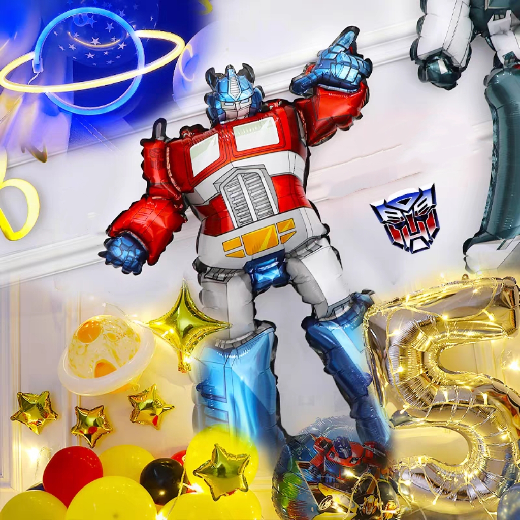 Transformers Balloon Birthday Decoration Optimus Prime Bumblebee Film ...