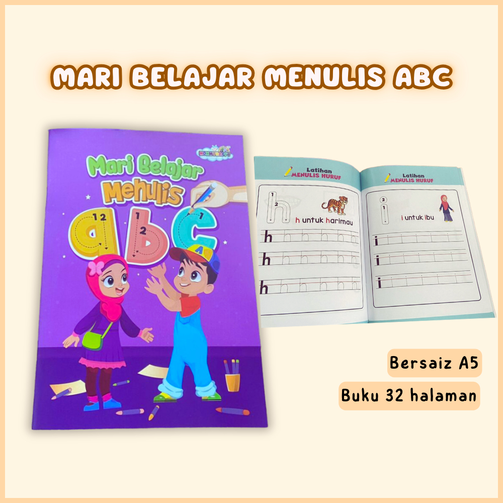 Buku MARI BELAJAR MENULIS ABC Budak Tadika Taska Sekolah Budak-budak ...