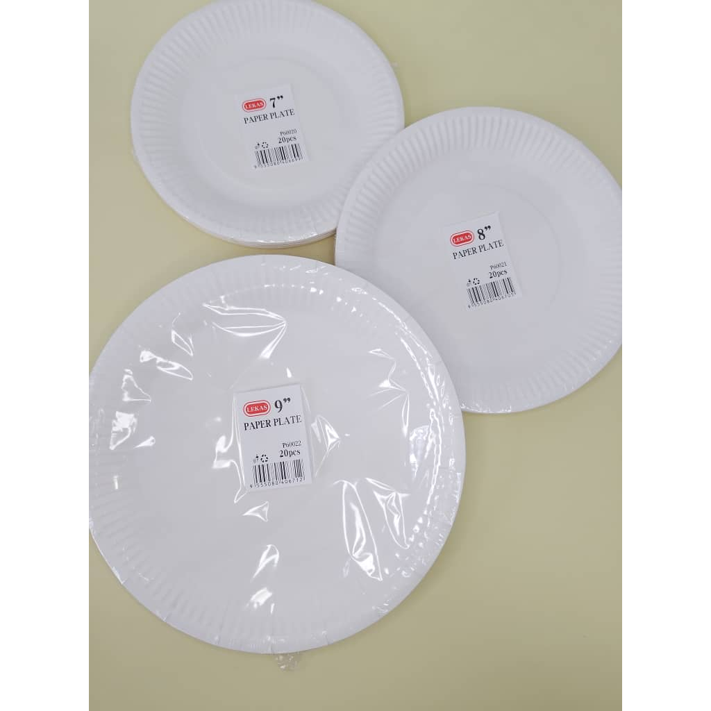 Readystock Available Promotion Disposable DIY Paper Plate Plain 20pcs ...