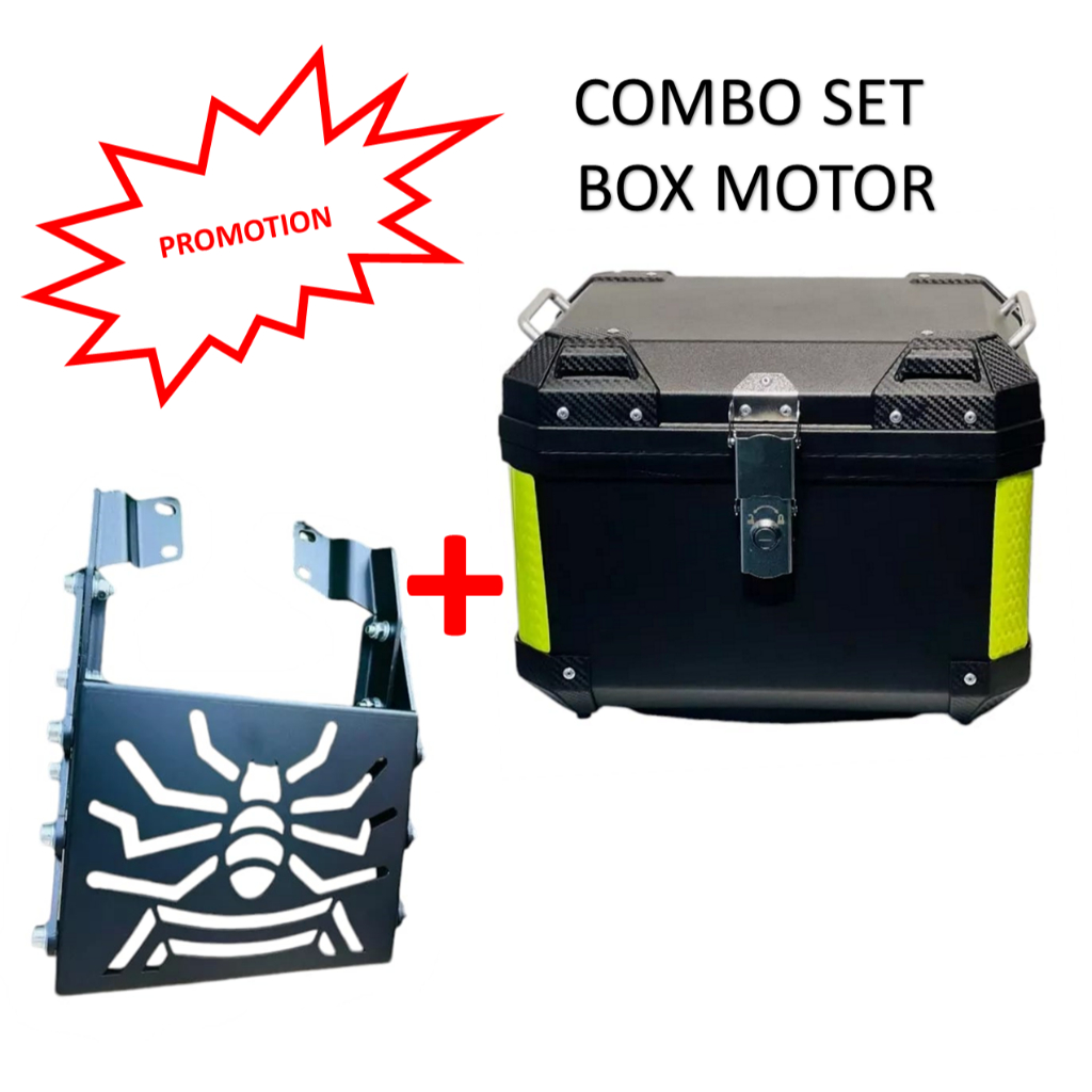 Bundle deal promotion! Monorack + top box 45L rak lipat box motor LC135 ...