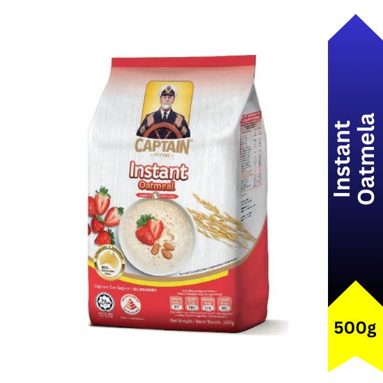 CAPTAIN Instant Oatmeal Breakfast Cereal High Dietary Fibre 500g ...