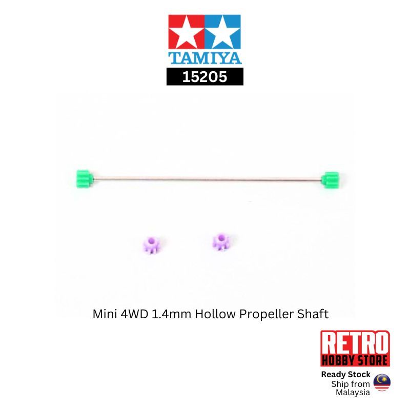 Tamiya 15205 ★ Mini 4WD 1.4mm Hollow Propeller Shaft High Performance ...