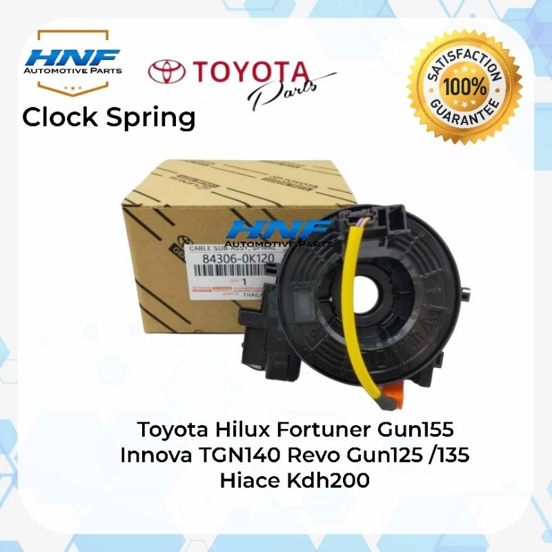 Clock Spring 84306-0K120 Toyota Hilux Fortuner Gun155 Innova TGN140 ...