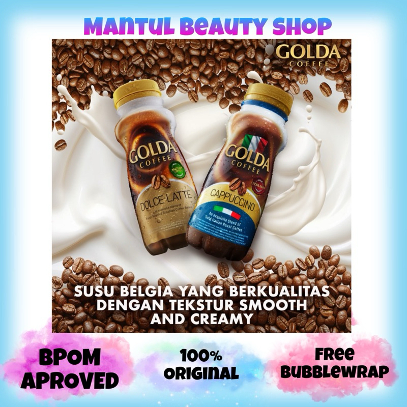 Coffe Golda coffe viral Dolce latte Cappucino 200ml kemasan botol ...