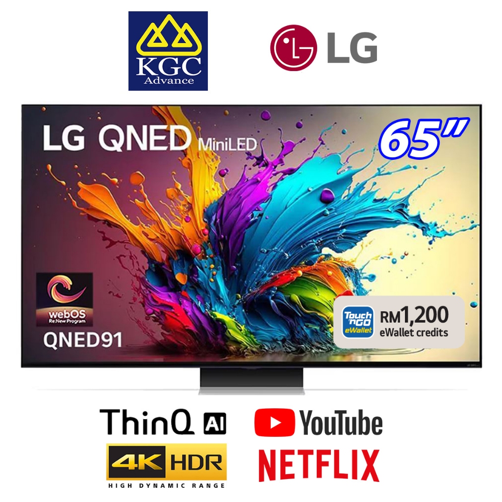 [Free Ship] LG 65" 65QNED91TSA QNED91 Mini-LED AI Smart TV 120Hz Dolby ...