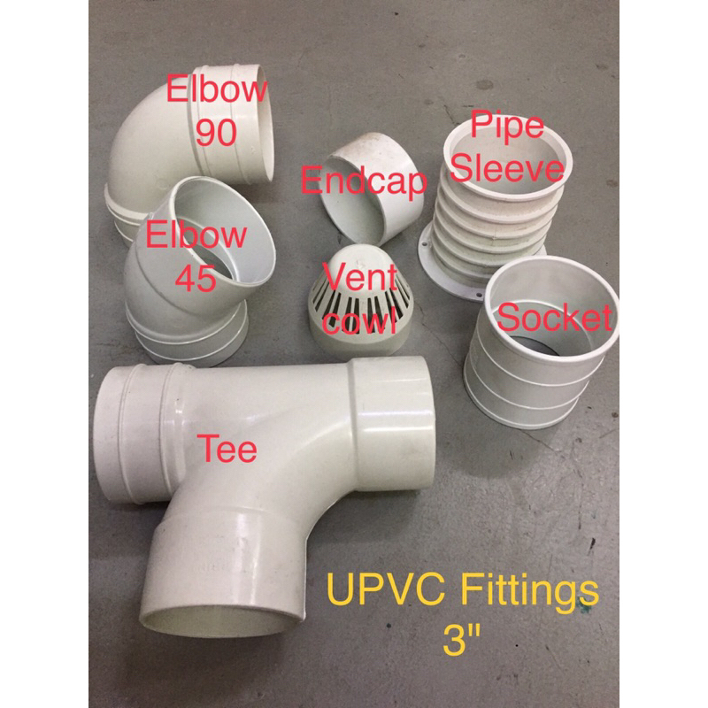 UPVC Pipe Fittings UPVC Fittings 3" Barang Paip Air Putih accessories ...