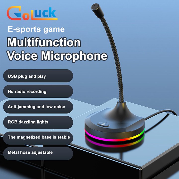 【Local Delivery】Goluck Microphone Microphone Game Network Live 3-port ...