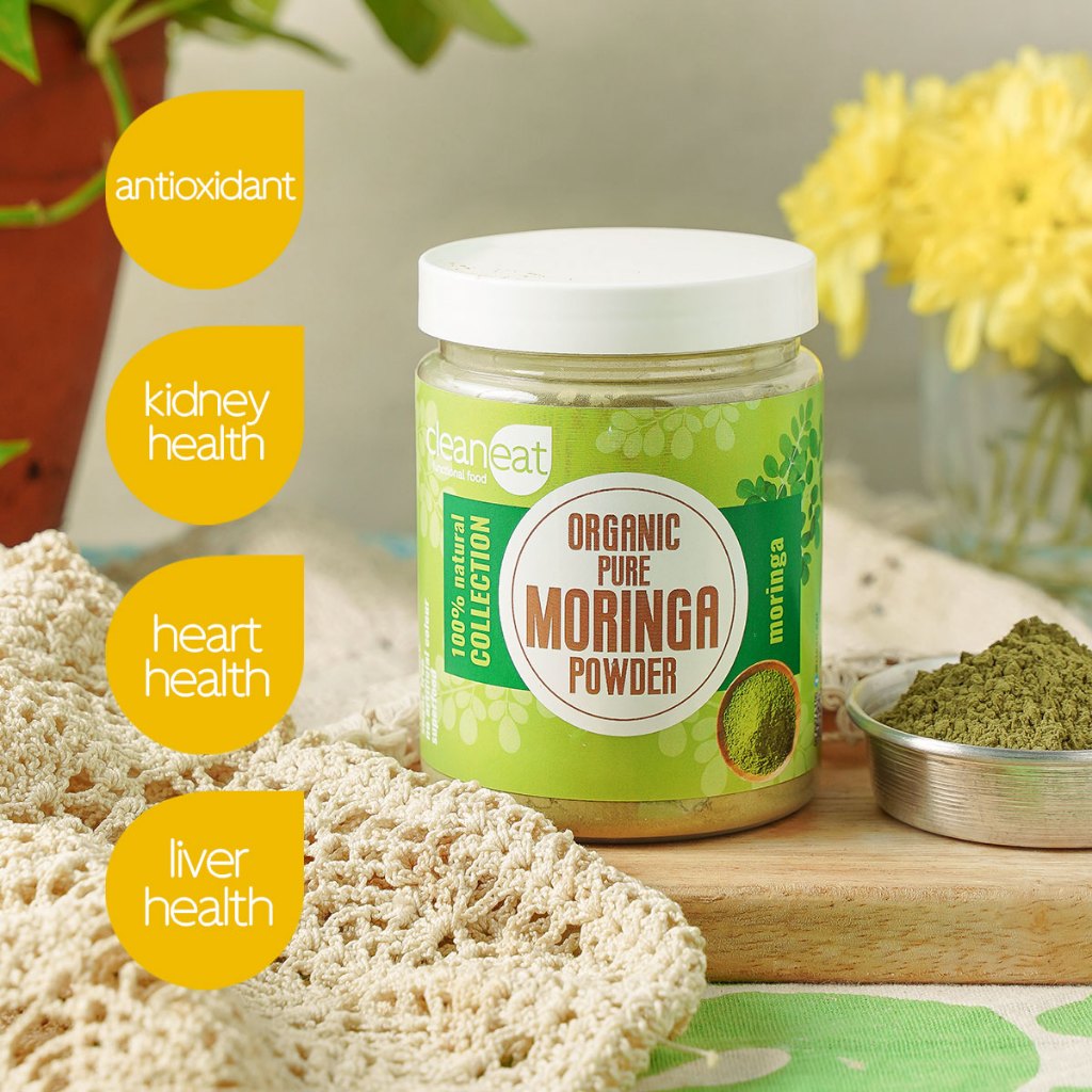 Organic Moringa Powder, Clean Eat, 100g, 100% Pure, Nature's Superfood ...