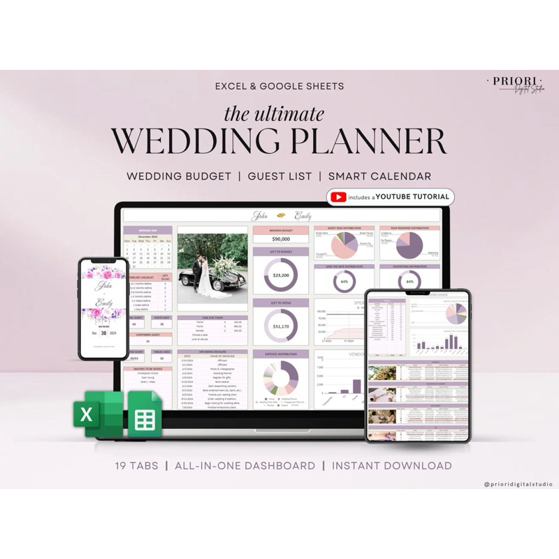 Lavender Digital Wedding Planner Ultimate- Kahwin/Akad Nikah ...