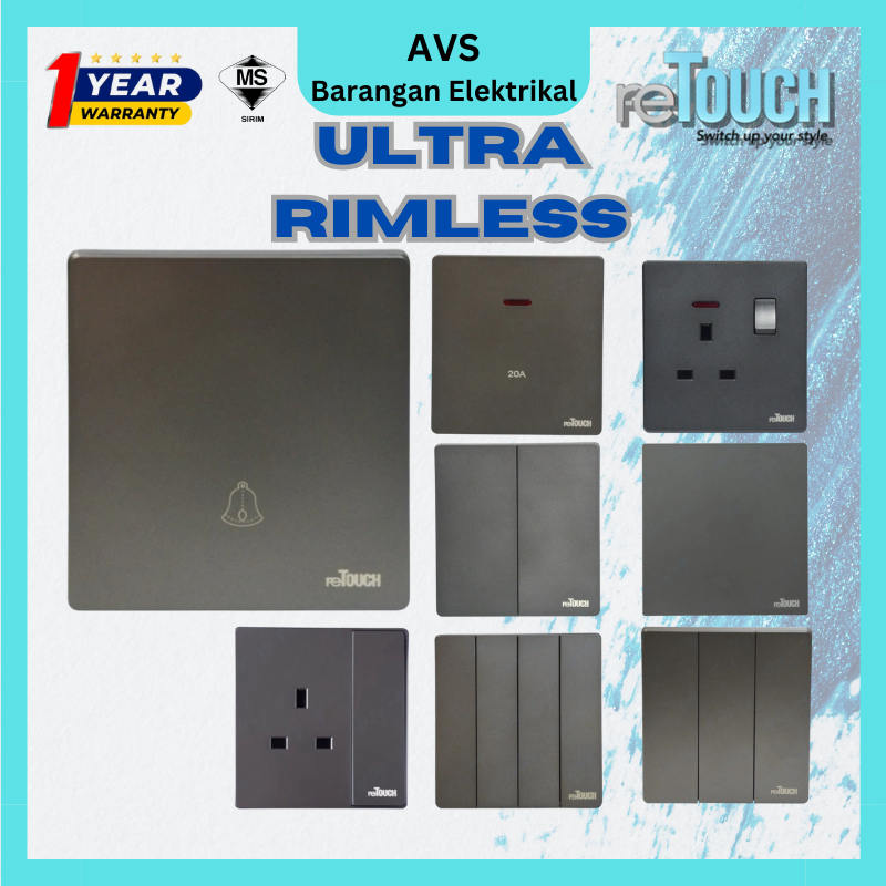 RETOUCH ULTRA RIMLESS SWITCH SOCKET PLUG SOCKET LIGHT SWITCH WALL ...