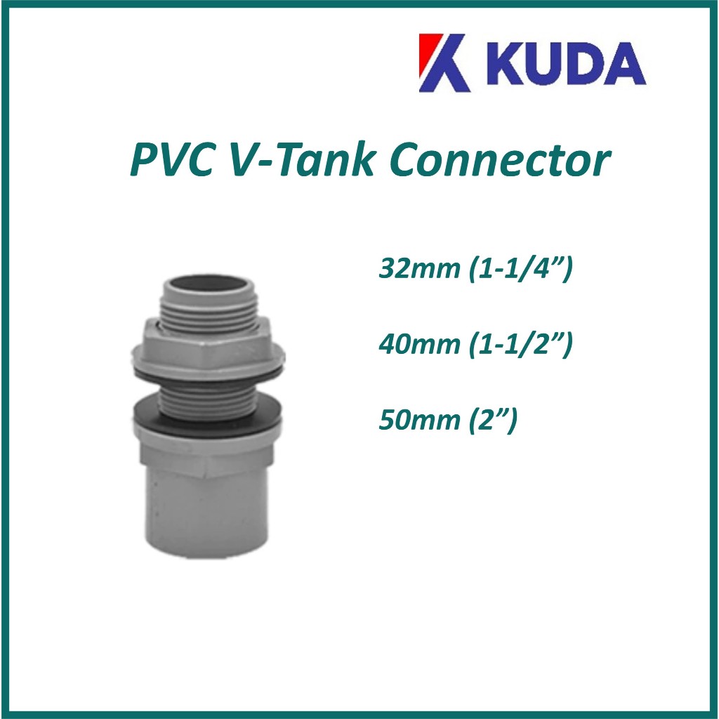 PVC Tank Connector Fitting Penyambung Paip Connector 32mm 40mm 50mm ...
