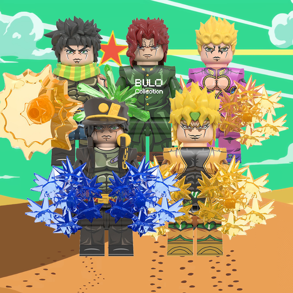 Jojo Custom Minifigures Jotaro Dio Anime Building Blocks Toys Mainan ...