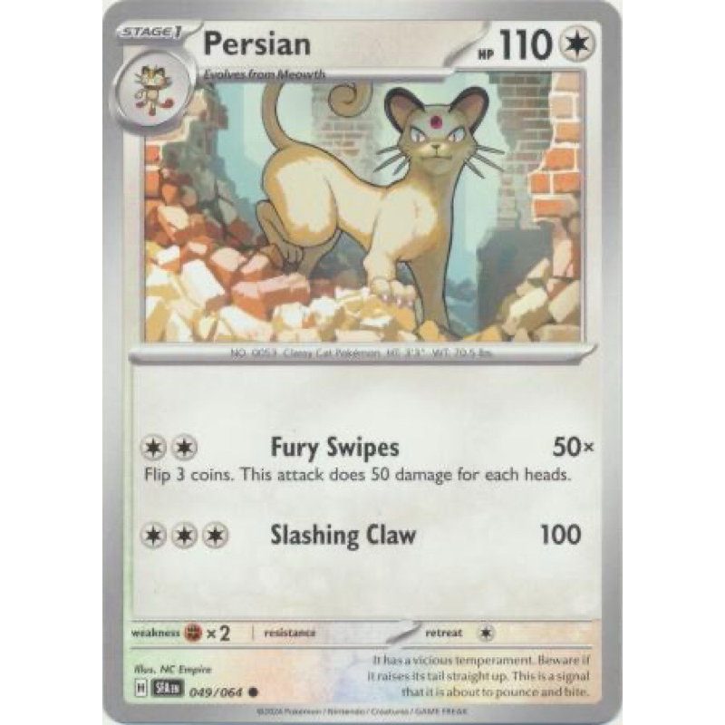 Pokémon TCG Persian 049/064 Common | Shopee Malaysia